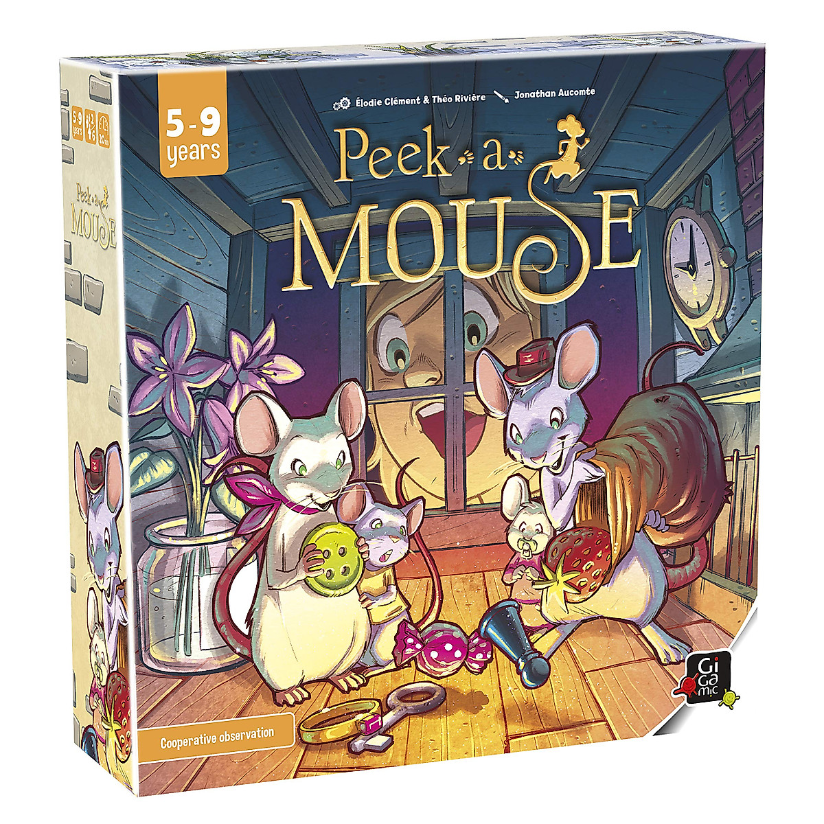 GIGAMIC Peek-A-Mouse | Cooperative Game for Kids and Families | Ages 5+ | 2 to 6 Players | 20 Minutes