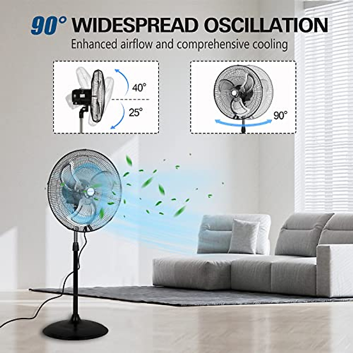 BILT HARD High Velocity Oscillating Fan - 3850 CFM