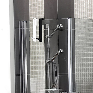 C-LARSS Acrylic Hook No Drill Heavy Duty Strong Load Bearing Glass Shower Door Hanger Bathroom Frameless Glass Shower Door Acrylic Hook Transparent