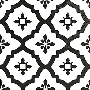 FloorPops FP2948 Altair Peel & Stick Floor Tiles, Black & FP2480 Comet Peel & Stick Floor Tiles, Black