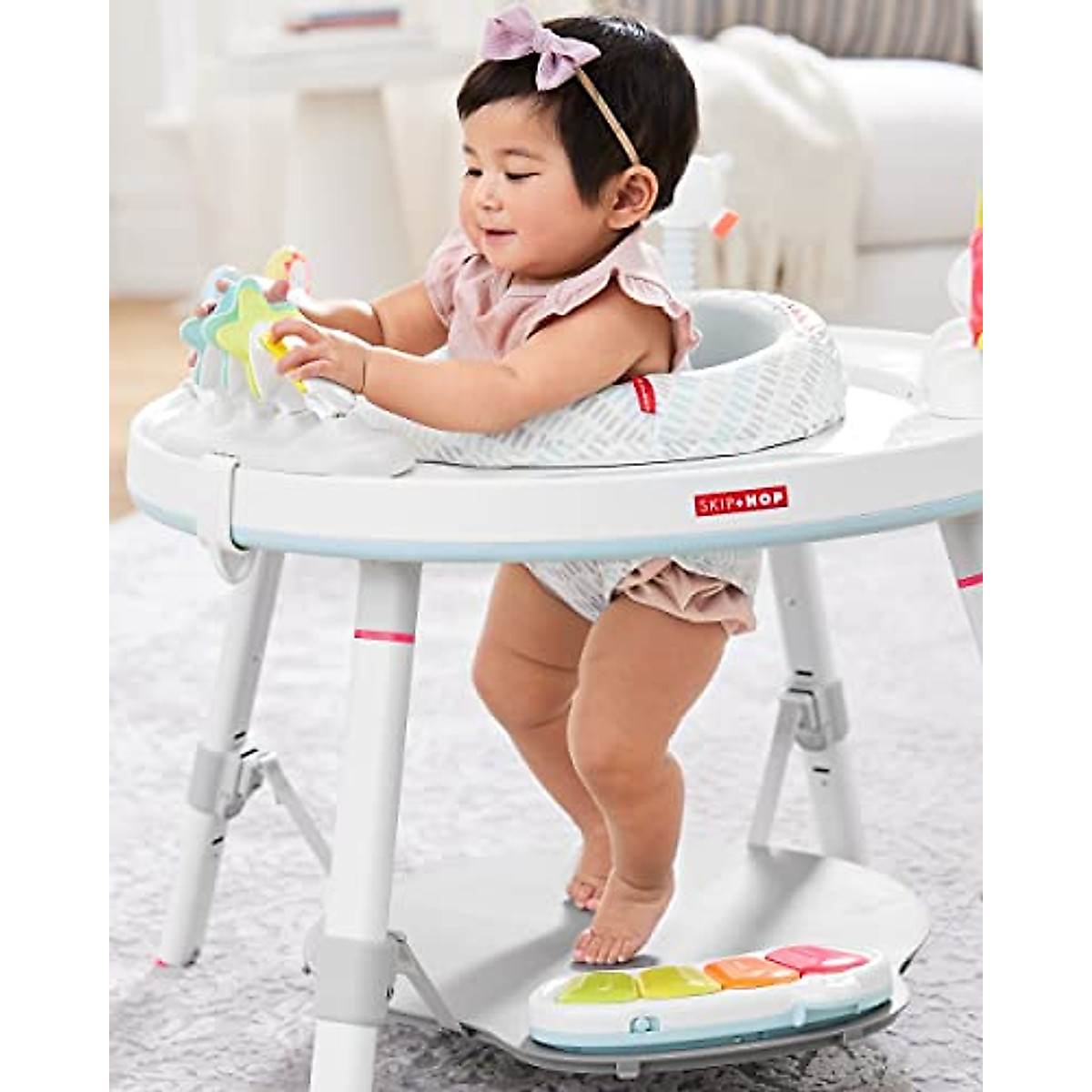 Skip Hop Baby Activity Center: Interactive Play Center with 3-Stage Grow-with-Me Functionality, 4mo+, Silver Lining Cloud