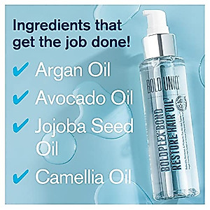 Boldplex 7 Hair Oil for Dry & Damaged Hair - Adds Shine, Strengthens, Smooths Split Ends & Frizz, Moisturizes & Nourishes. Weightless Hair Treatment Oil For Curly, Frizzy & Coarse Hair - 3.38 FlOz