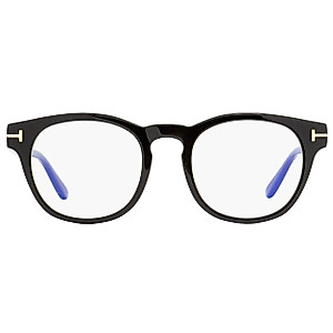 Eyeglasses Tom Ford FT 5543 -F-B 001 Shiny Black, Rose Gold"t" Logo/Blue Blo