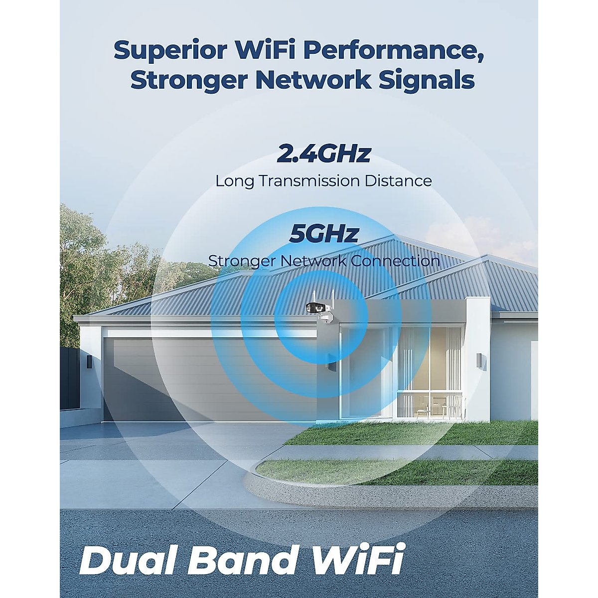 REOLINK 4K WiFi Security Camera with Ultra-Wide Angle, 2.4/5 GHz Plug-in WiFi Outdoor Camera, Smart Human/Vehicle/Pet Detection, Color Night Vision, Two-Way Audio, IP66 Waterproof, Duo 2 WiFi
