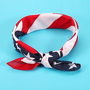 Ardorchid American Flag Red White and Blue Bandana Headband USA Patriotic Headbands for Men and Women Neck and Face Scarf Head Wrap