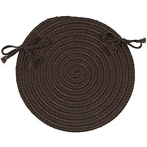 Boca Raton Braided Chair Pad, 15"x15" (Set 4), Mink