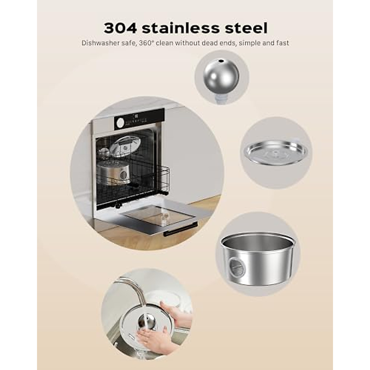 GOOSTOO Stainless Steel Cat Water Fountain - 108oz/3.2L Quiet Pet Fountain with Water Level Window - Attracts Cats to Drink