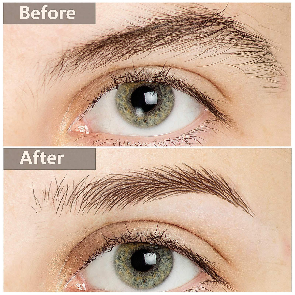 18 Sheets 180 Pairs Eyebrow Tattoo Stickers 4D Hair Like Authentic Waterproof Peel off Eyebrow Grooming Shaping Makeup Sticker for Women Girls (Brown)