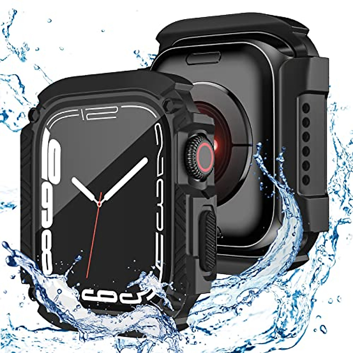 YeeCASE Military Waterproof Case Compatible with Apple Watch Series 8/SE2/7/6/SE/5/4 45mm/44mm/41mm/40mm