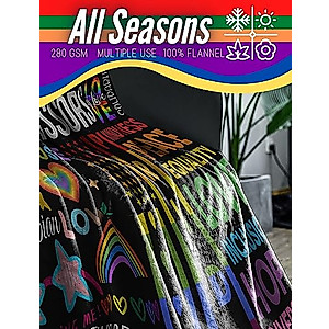 InnoBeta LGBTQ Blanket, LGBT Gifts for Gay, Lesbian, Transexual, Friends, Besties, Gay Pride, Rainbow, Soft Throw Blanket, 50x65 Inches, Lesbian