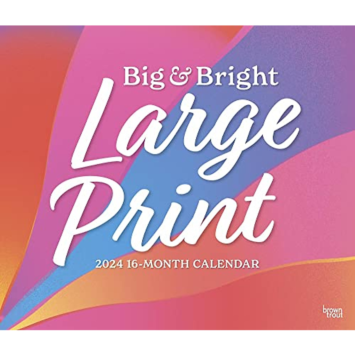 Big & Bright Large Print | 2024 14 x 24 Inch Monthly Deluxe Wall Calendar | Matte Paper | BrownTrout | Easy to See Large Font