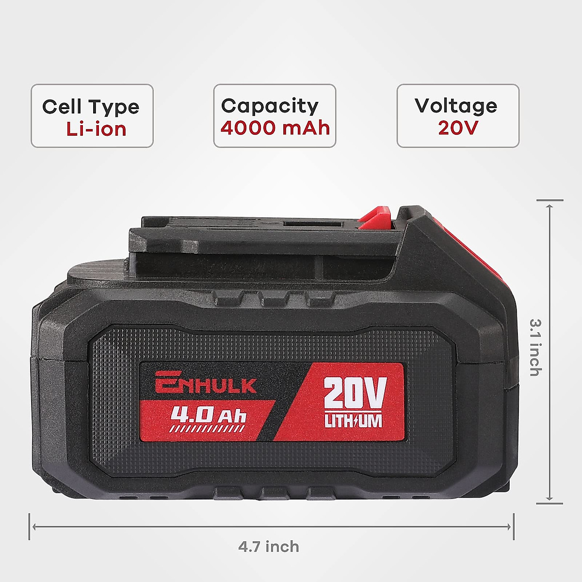 Enhulk Cordless Snow Shovel, 20V | 12-Inch Cordless Snow Blower, Battery Powered Snow Blower with Directional Plate & Adjustable Front Handle (2 Batteries & Quick Charger Included)