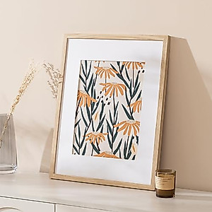 eletecpro 16x20 Picture Frame Made of Oak Wood and Reinforced Glass Displays Photos 11x14 with Mat or 16x20 without Mat, Natural Poster Frame for Modern Home Decor Horizontal or Vertical Hanging