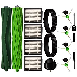 iParto Replacement Parts Accessories for iRobot Roomba I&E&J Series i3 i4 i6 i6+ i7 i7+ i8 E5 E6 E7 j7 j7+ 7550 3550 3150 5150 6198 Tires Caster Wheel Side Brush Main Roller Brush Filter with Tools