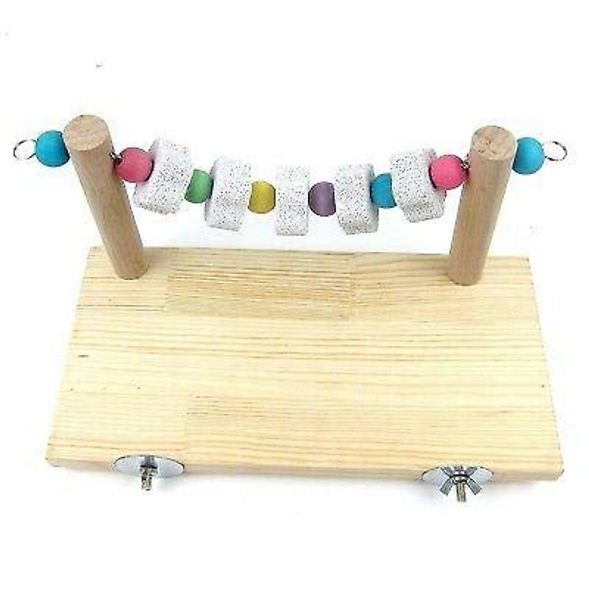 YOU+ Chinchilla Cage Accessories, Wood Platform with Chew Toys Lava Ledge Blocks for Mouse Chinchilla Rat Gerbil Dwarf Hamster