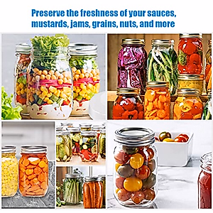 Mason Jar Vacuum Sealer, Mifenney Food Saver Jar Sealer Kit with Accessory Hose for Regular and Wide Mouth Mason Jars, with Manual Vacuum Pump and Lid Opener