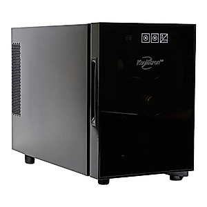 Koolatron 6 Bottle Wine Cooler, Black, Thermoelectric Wine Fridge, 0.65 cu. ft. (16L), Freestanding Wine Cellar, Red, White and Sparkling Wine Storage for Small Kitchen, Apartment, Condo, RV