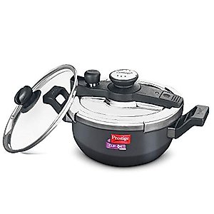 Prestige Svachh Clip-on 3.5 Litre Hard Anodised Pressure Kadai,Black