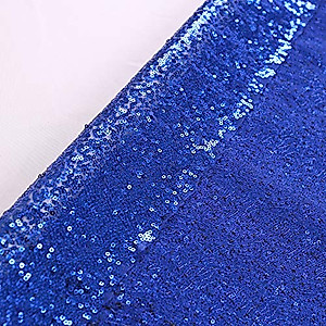 TRLYC Royal Blue Sequin Backdrop Curtain 2 Panels 2x8ft Glitter Blue Sequin Curtains Backdrop for Party Wedding Birthday Christmas Halloween