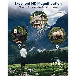 New 2023 Monocular Telescope High Powered Monocular with Smartphone Adapter & Metal Tripod - BAK4 Prism Monocular with Clear Low Light Vision for Wildlife Hunting Camping Travelling