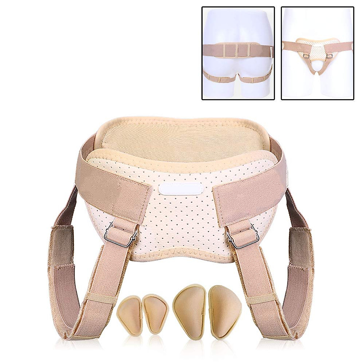 GHzzY Hernia Belt for Surgery & Injury Recovery - Hernia Support Truss for Single/Double Inguinal or Sports Hernia with 4 Compression Pads(2 Pack),Adult