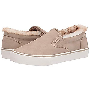 Lugz womens Clipper Lx Fur Classic Slip-on Fashion Sneaker, Fawn/Cream/Off White, 8.5 US