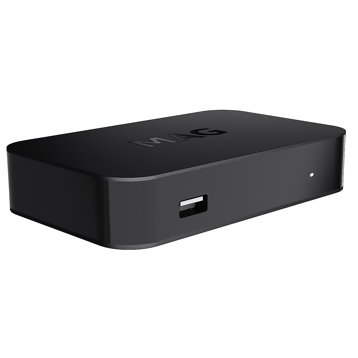 MAG 420w1 4K and HEVC Support, 512 MB RAM, 512 MB NAND, USB × 2 pcs. (3.0, 2.0), Built-in Wi-Fi, Linux OS, HDMI and RCA outputs