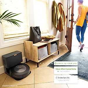 iRobot Roomba j7+ (7550) Self-Emptying Robot Vacuum – Identifies and avoids obstacles like pet waste & cords, Empties itself for 60 days, Smart Mapping, Works with Alexa, Ideal for Pet Hair, Graphite