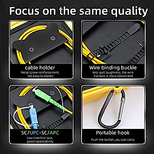 Fiber Optic Cable Test Tool OTDR Launch Cable Box 1km SC/UPC-SC/APC,SC/UPC-FC/UPC,FC/UPC-FC/UPC SM OTDR Dead Zone Eliminator 1310/1550nm (SC/UPC-SC/APC)