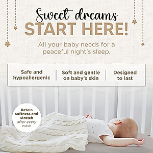 Bassinet Sheet for Bassinet Mattress - 100% Organic Jersey Knit Cotton - Snuggly Soft & Cozy Sheets Fitted for Oval Rectangle & KoolaBaby Bedside Sleeper - White & Grey 2 Pack