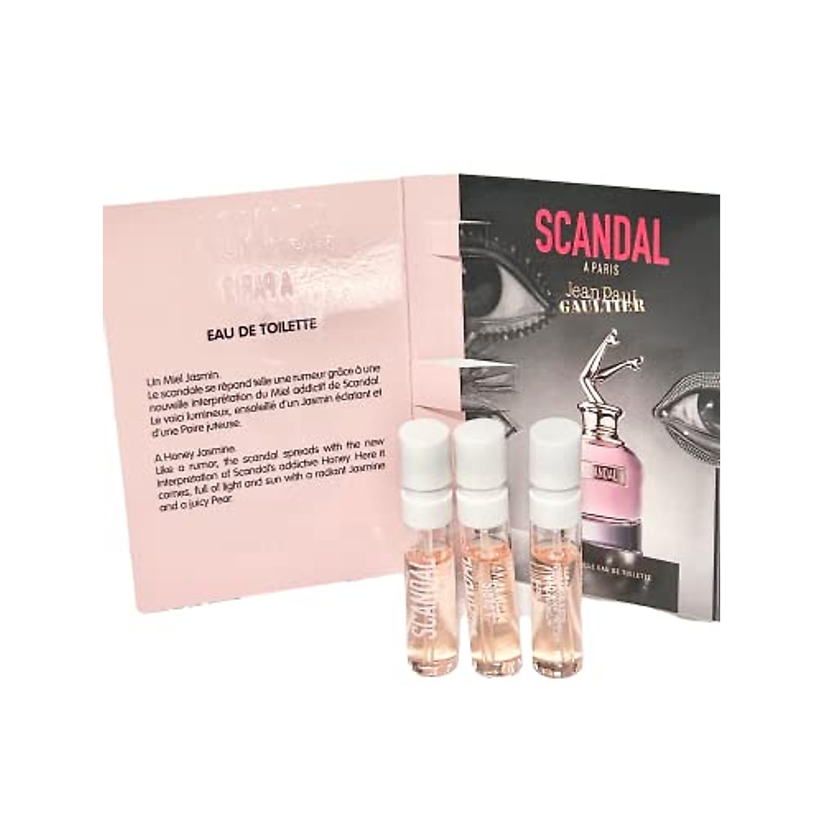 Jean Paul Gaultier A Paris Scandal Women Sample EDT 0.05 fl. oz. / 1.5 ml Vial Spray Mini Perfume Vial Eau De Toilette (Set of 3)