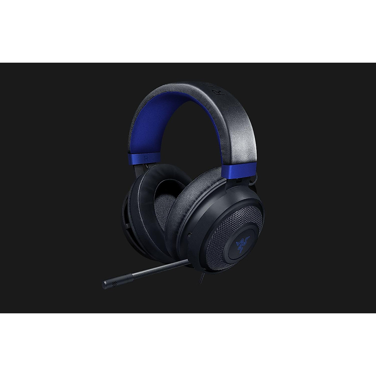 Razer Kraken for Console - Wired Console Gaming Headset (Custom-Tuned 50 mm Drivers, Cooling Gel-Infused Ear Cushions, Unidirectional Retractable Microphone, Cross-Platform) Black-Blue