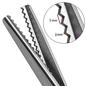 BlueSnail Stainless Steel Pinking Shears Comfort Grip Handled Professional Fabric Crafts Dressmaking Zig Zag Cut Scissors Sewing Scissors (Serrated, Orange)