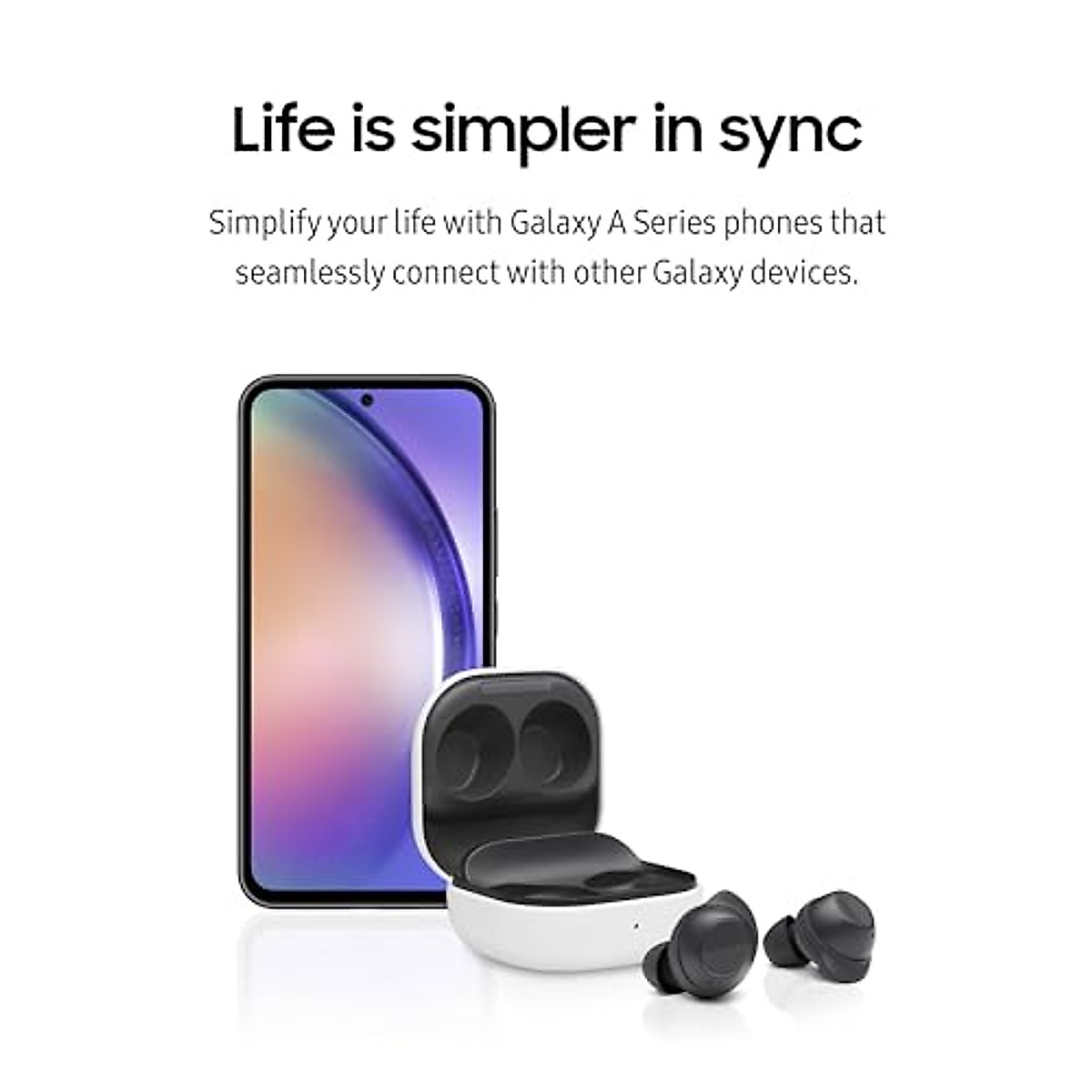 SAMSUNG Galaxy A54 5G Cell Phone (Violet) + Buds FE (Graphite) Unlocked Android Smartphone, 6.4” Screen, Pro Grade Camera, True Wireless Bluetooth Earbuds, ANC US Version