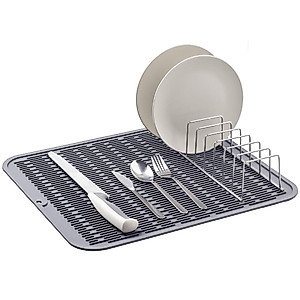 SANNO Utensil Drying Rack, Utensil Silverware Storage Holder fit for Dish Rack Over Sink, Chopsticks/Spoon/Fork/Knife Drainer Basket Flatware Storage Drainer