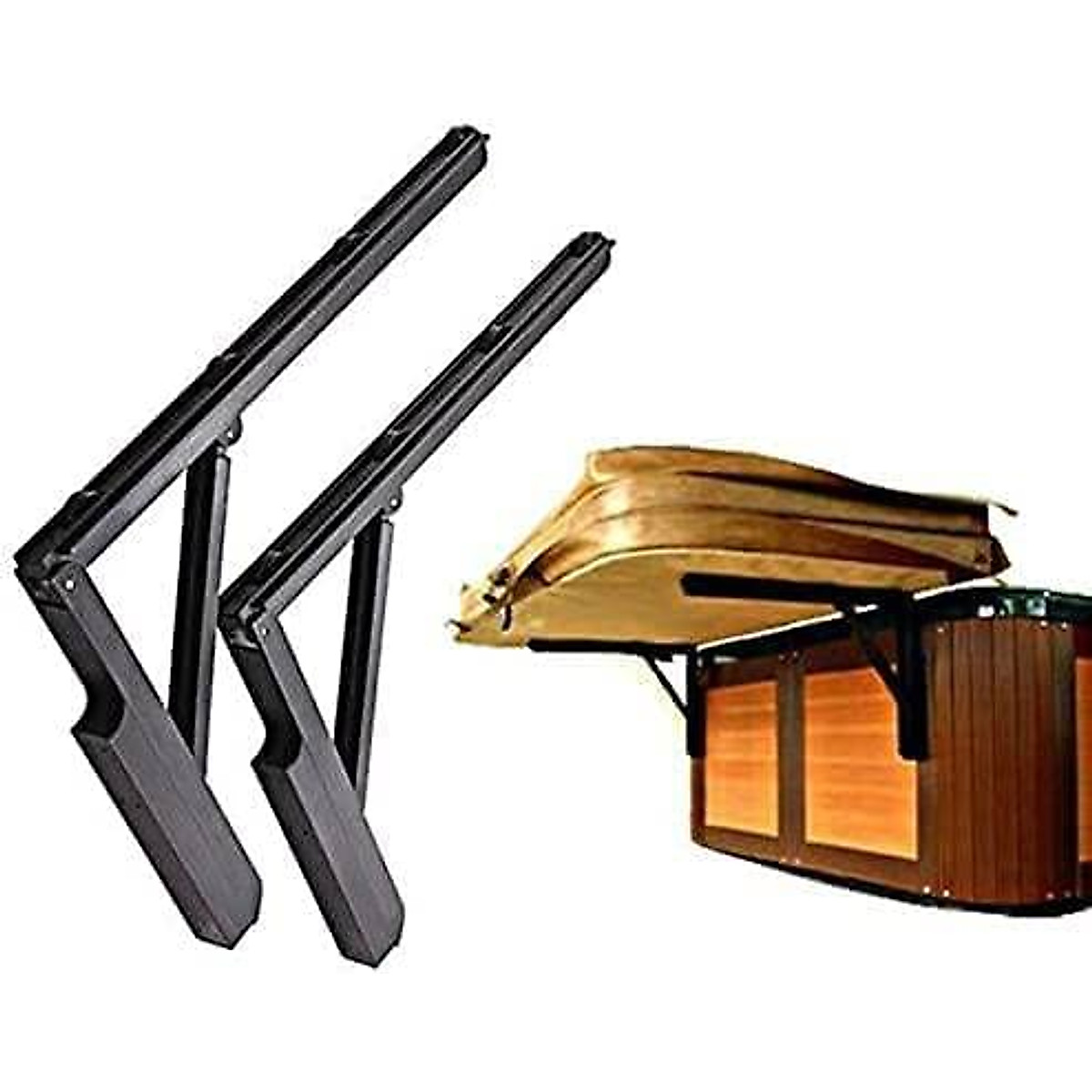 UCEDER Hot Tub Cover Lift and Caddy Removal System Bracket Universal Assist Spa Cover Roller fits Vary Size, Shape and Brand of SPA,Cabinet Free Cover