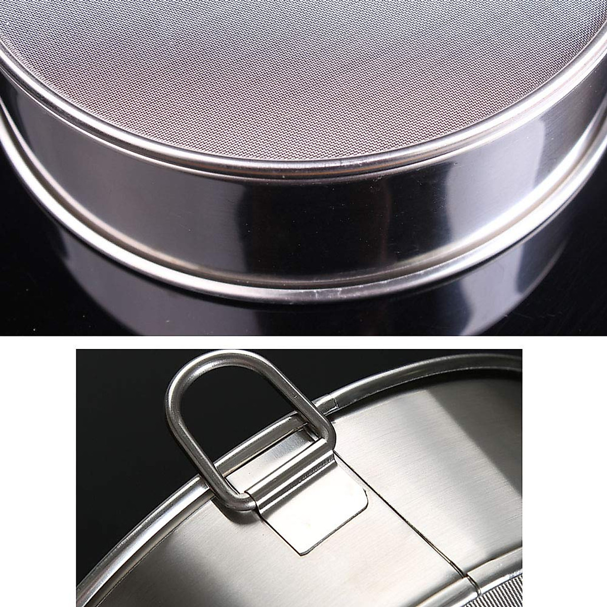 Flour Sifter for Baking - Flour Sieve Fine Mesh (6 Inch 60 Mesh) -Premium Rustproof Stainless Steel