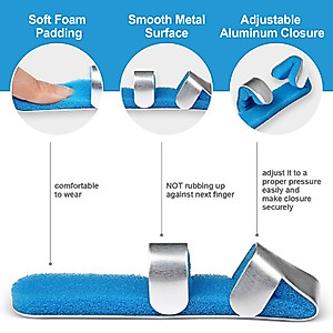 Trigger Finger Splint Brace for Thumb Index Middle Ring Pinky, Metal Foam Broken Dislocated Finger Stabilizer, Aluminum Bendable Curved Mallet Wrap for Arthritis Pain Tendon Injury Immobilizer Knuckle