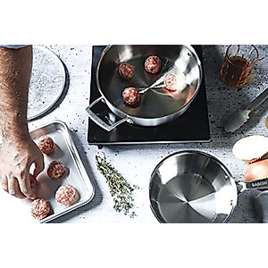 Babish 12-Piece Mixed Material (Stainless Steel, Carbon Steel, & Aluminum) Professional Grade Cookware Set W/Baking Sheets