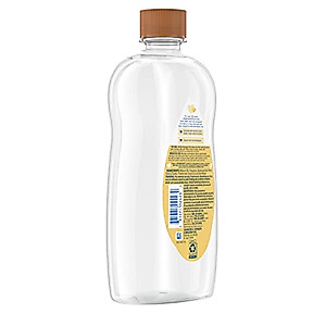 Johnson's Baby Oil, Mineral Oil Enriched with Shea & Cocoa Butter to Prevent Moisture Loss, Hypoallergenic, 20 fl. oz