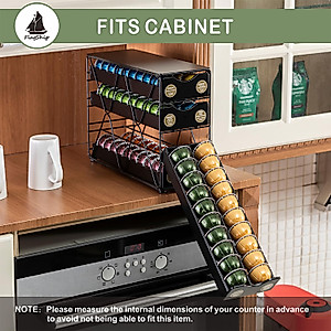 Flagship for Nespresso Pod Holder Drawer Large Mullti Tier Coffee Pod Holder Vertuo (4 Tier (80Pods))