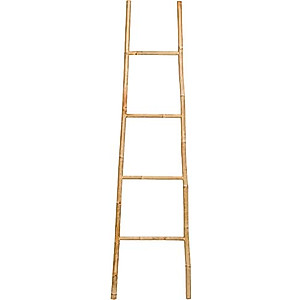 Statra Bamboo Bath Towel Ladder Rack 6 Ft, 72 x 20 x 2 Inches, Natural