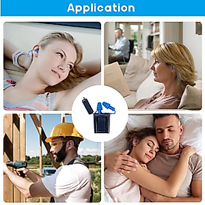 100 Pairs Ear Plugs, Corded Earplugs, Reusable, Individual Package, Soft & Comfortable, Ear Plugs for Noise Cancelling 27dB NRR, Snoring, Shooting, Working, Loud Noise