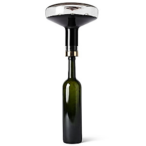 MENU Wine Carafe Decanter, Hand-Made 34 oz. Wine Decanter (Original Clear Steel) (Deluxe, Brass)