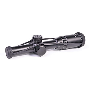 Hammers Lightweight Lever Action Rifle Scope 1-4x20 w/Illuminated Etched Glass Hog Pig Reticle 1inch Tube Weaver Rings Finger Adjustable Lockable Turret Screw Speed Lever