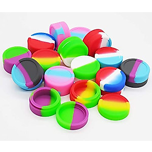 Vitakiwi 11ML Wax Round Silicone Concentrate Containers Non-stick Oil Jars (5)