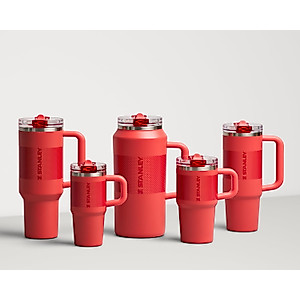 Stanley Quencher ProTour Flip Straw Tumbler with Leakproof Lid 14 oz | Built-In Straw and Handle | Cup Holder Compatible for Travel | Insulated Stainless Steel Cup | BPA-Free | Hot Coral Fade