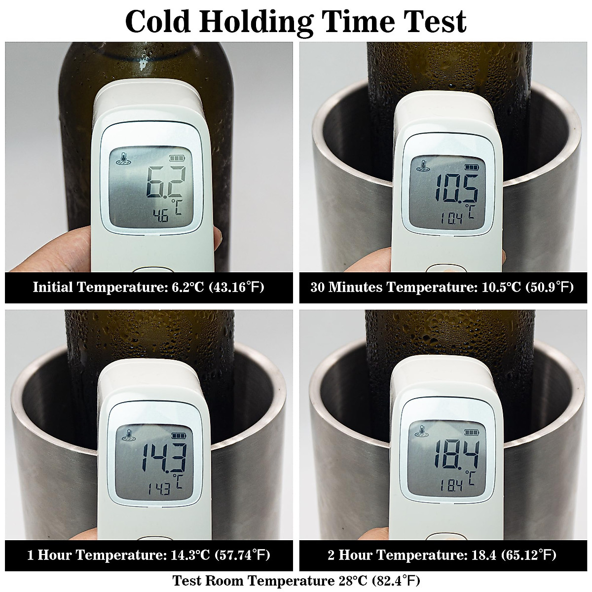 Wine Bottle Chiller, Stainless Steel Wine Cooler Bucket with Ice Pack White Wine Bottle and Champagne, Perfect Wine Accessories for Wine Lovers