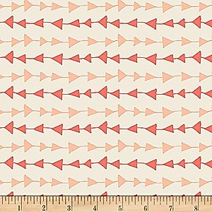 Art Gallery Fabrics Art Gallery Hello Bear Follow Me Peach Fabric, Orange
