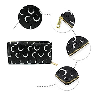 XDMXY Dalmatian print Women’s Zip Around Long Wallets Pu Leather Travel Card Holder Purse - Clutch Coin Purse Card Holder Organizer (A-06)